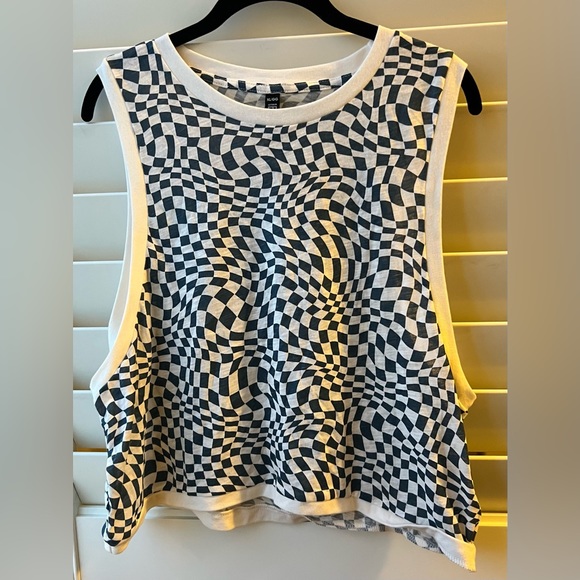 Cotton On | Tops | Cotton On Body The Tank Warped Checkerboard Royal ...